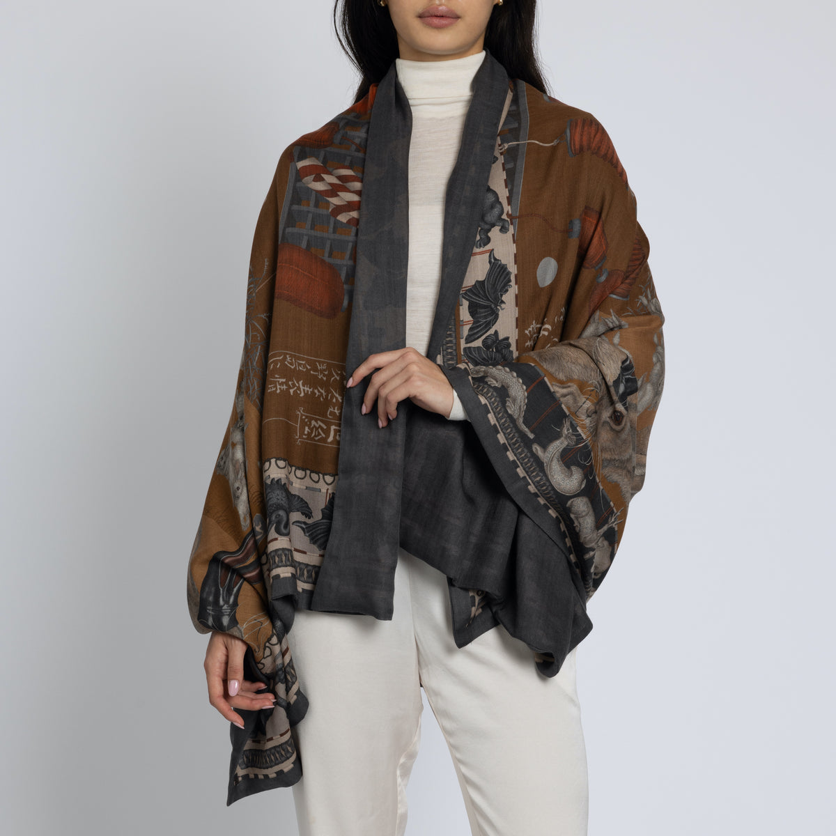 The Floating Rabbits Cashmere-Lined Stole – Sabina Savage