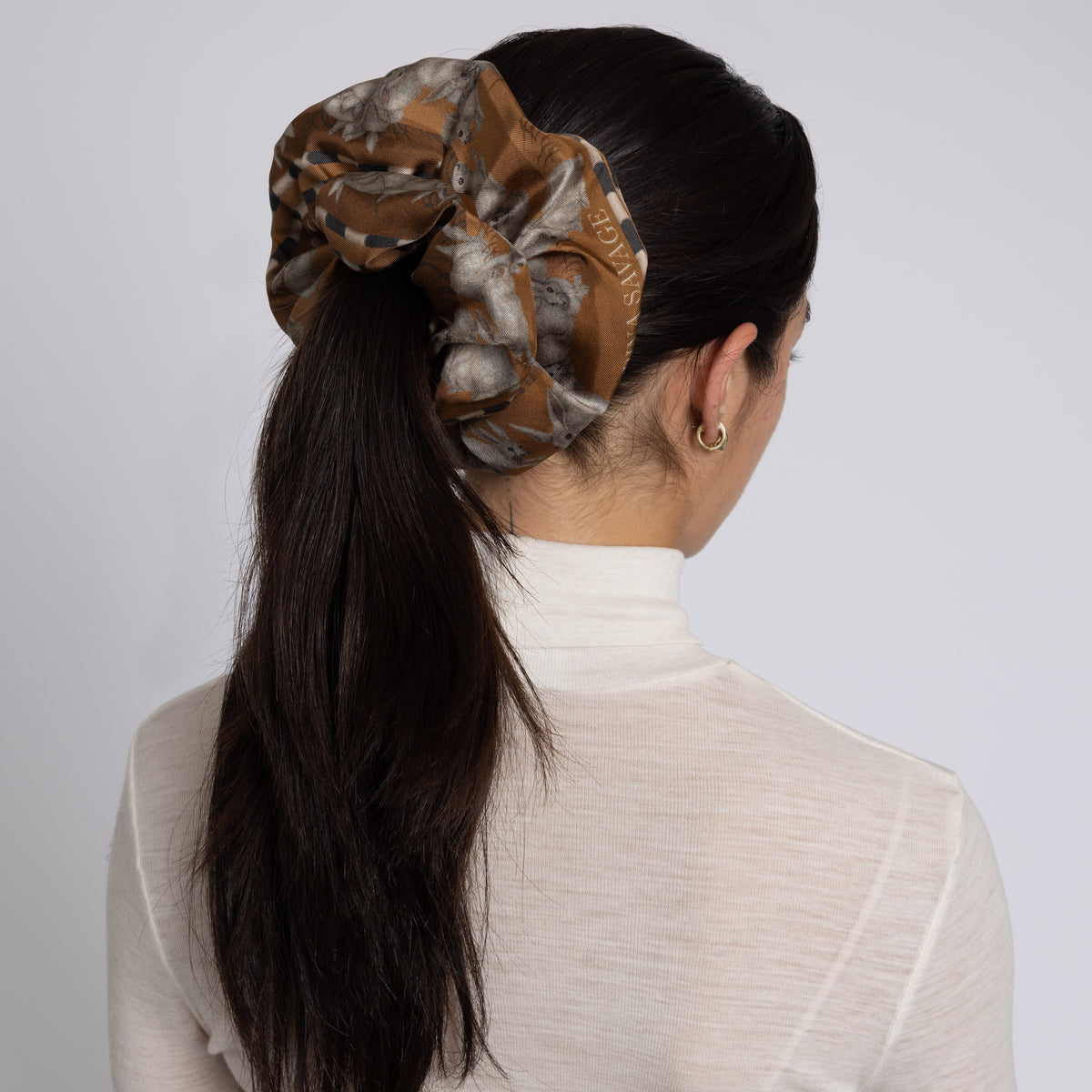 The Rabbits Silk Twill Scrunchie – Sabina Savage