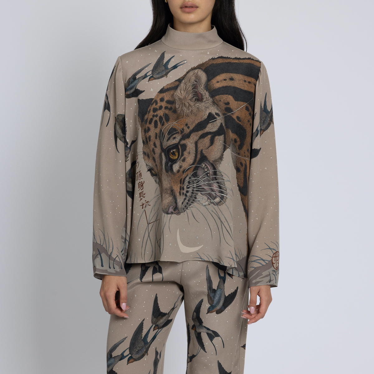 The Lunar Leopard High Neck Top – Sabina Savage